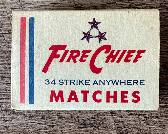 Vintage Fire Chief Match Box - RARE Collectible - Very Good Used ...