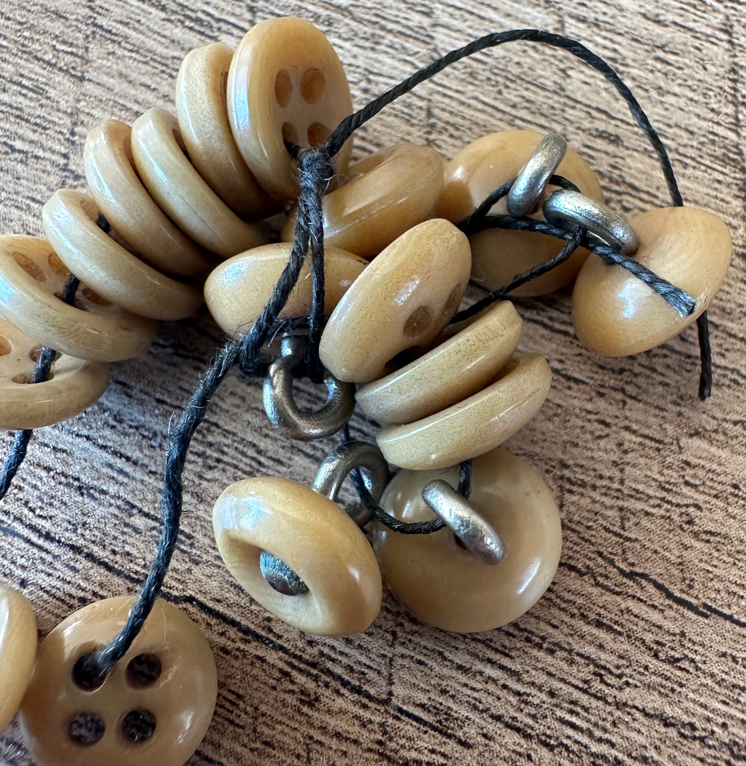 Antique Celluloid Buttons - Set of 18 Small Caramel Buttons - 12 4 ...