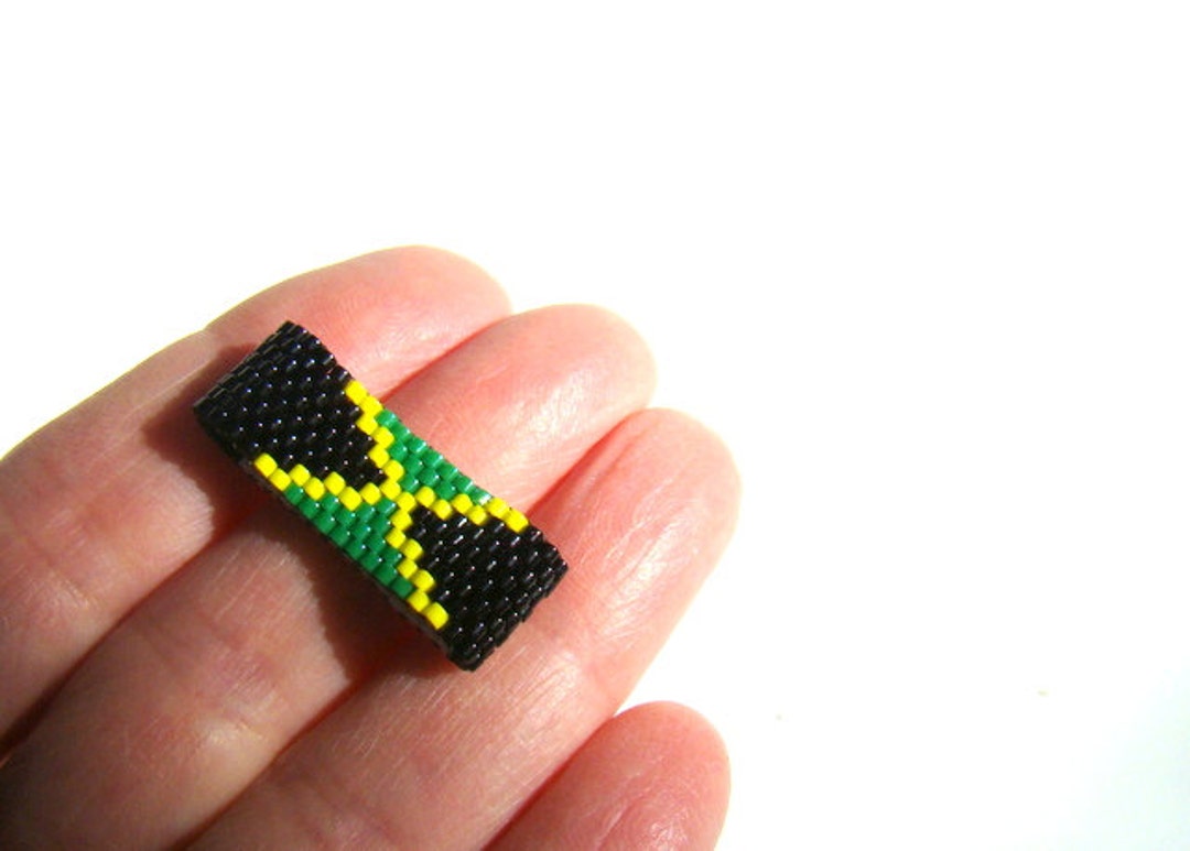 Jamaican Flag Bead Ring, Rasta Ring, Reggae Ethnic Rastafari Flag ...