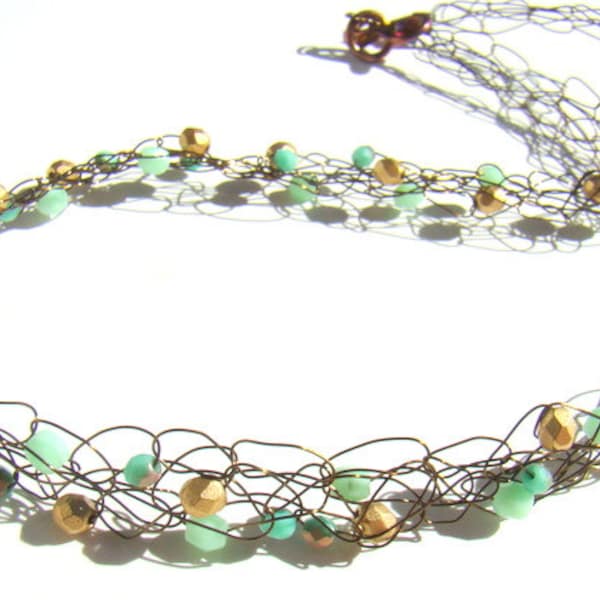 Wire Bead Necklace - Etsy