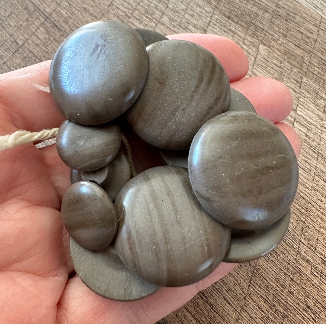 Antique Gray Celluloid Buttons - Set of 11 Matching Buttons - 8 Large ...