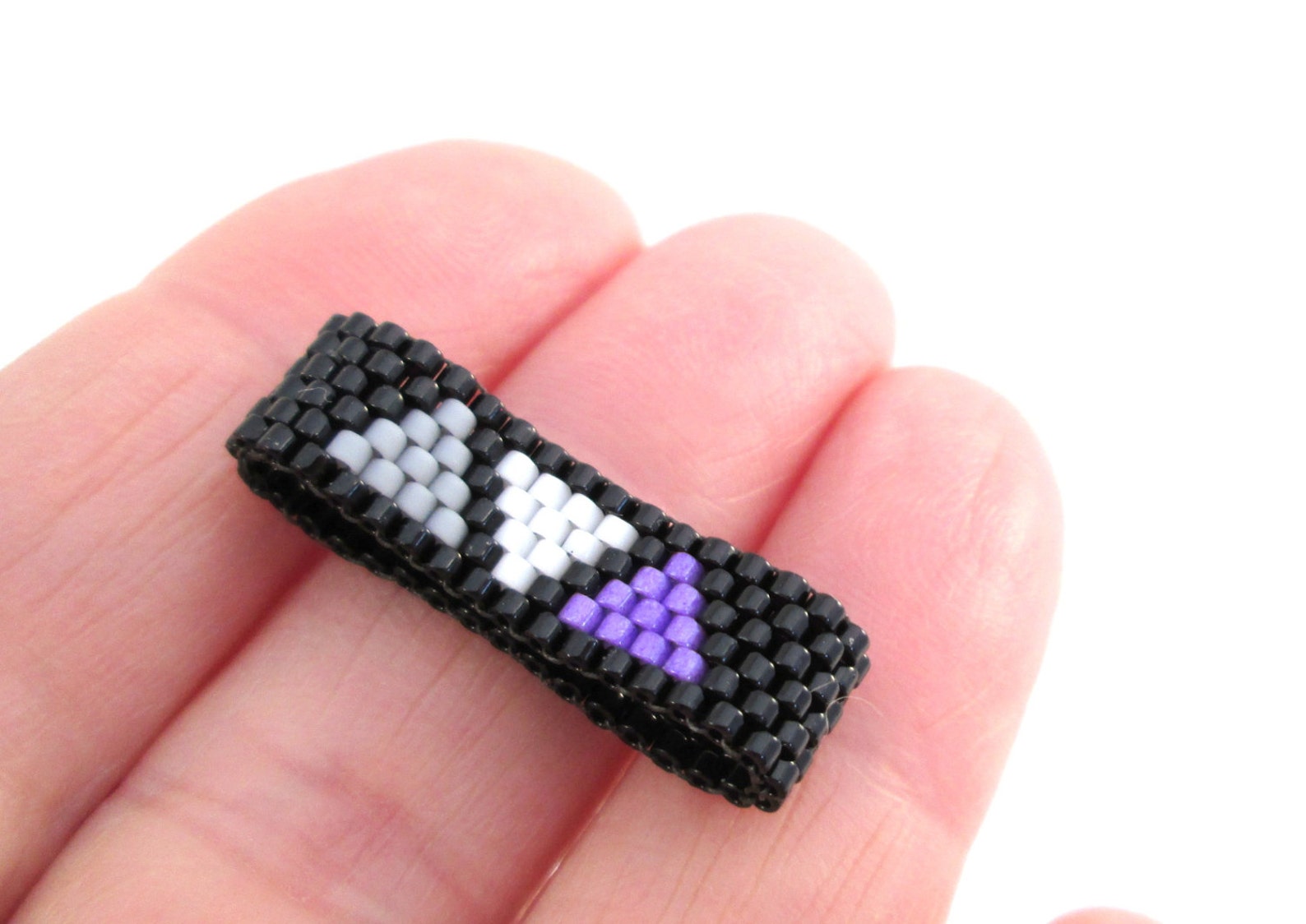 Ace Pride Ring, Triangles Seed Bead Ring, Asexual Jewelry, LGBTQ - Etsy