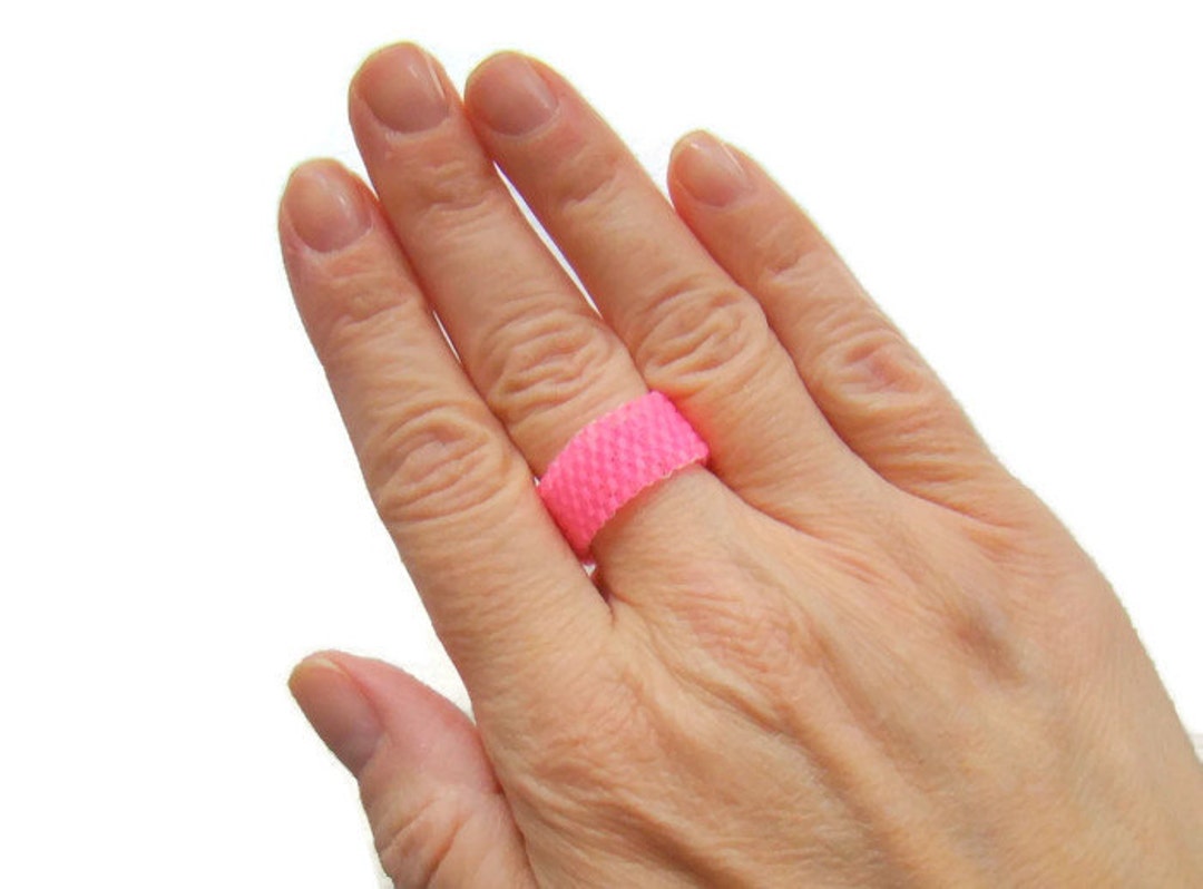 Neon Pink Seed Bead Ring: Girly Summer Jewelry - Etsy