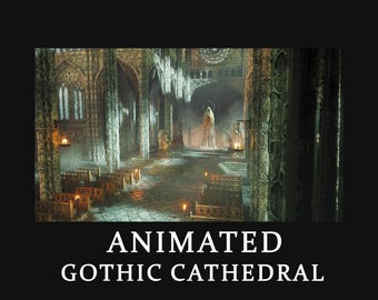 Animated Background | Gothic Cathedral | Dark Fantasy | Catholic Church ...