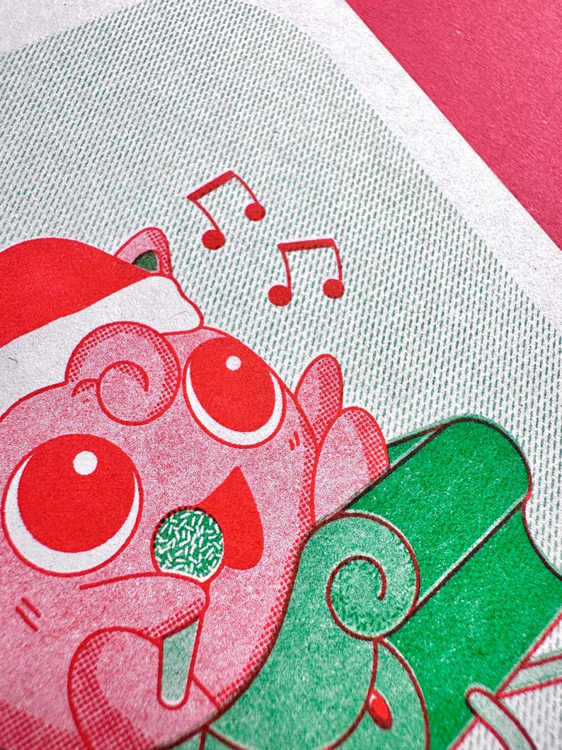 Pokémon Riso Christmas Cards Bundle - Etsy