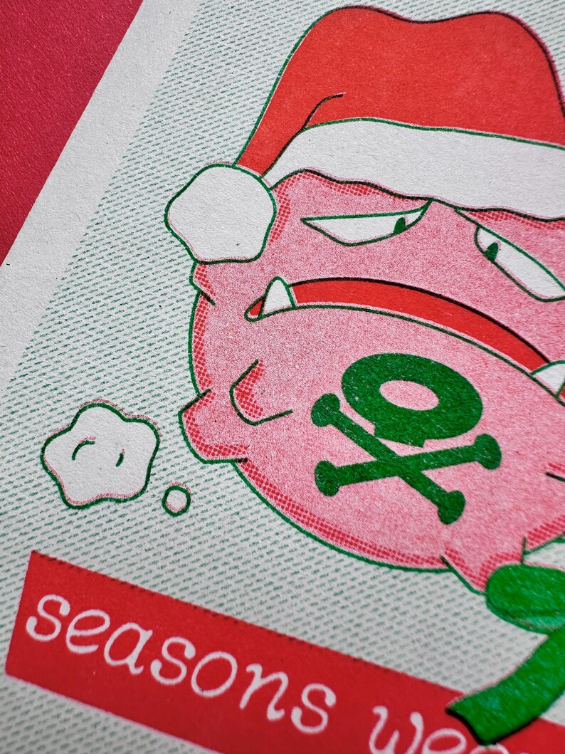 Pokémon Riso Christmas Cards Bundle - Etsy
