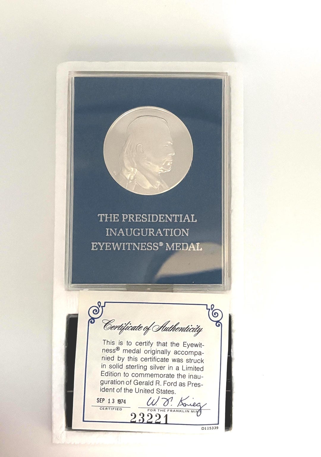 TWO Gerald R. Ford 1974 Presidential Inauguration Eyewitness Medals - Etsy