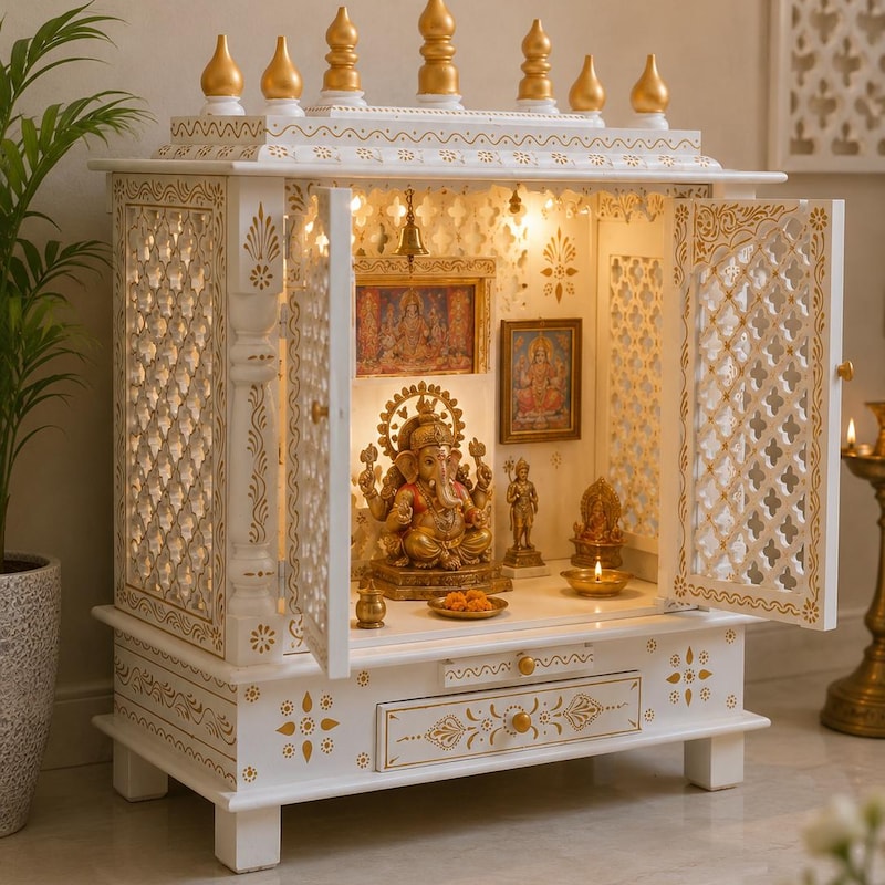 Wooden Home Pooja Mandir - Etsy