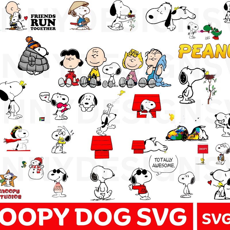 Snoopy Svg - Etsy