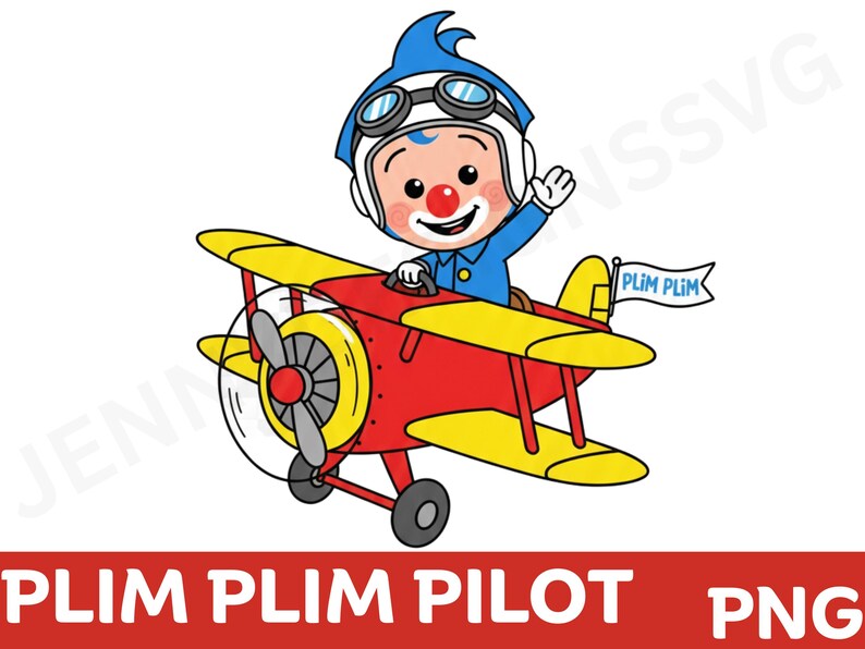 PLIM PLIM Pilot PNG: Retro Cartoon Dog Flying Airplane Clipart - Etsy ...