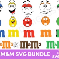 Candy Faces SVG Bundle With Lower Case M Graphics (digital Download ...