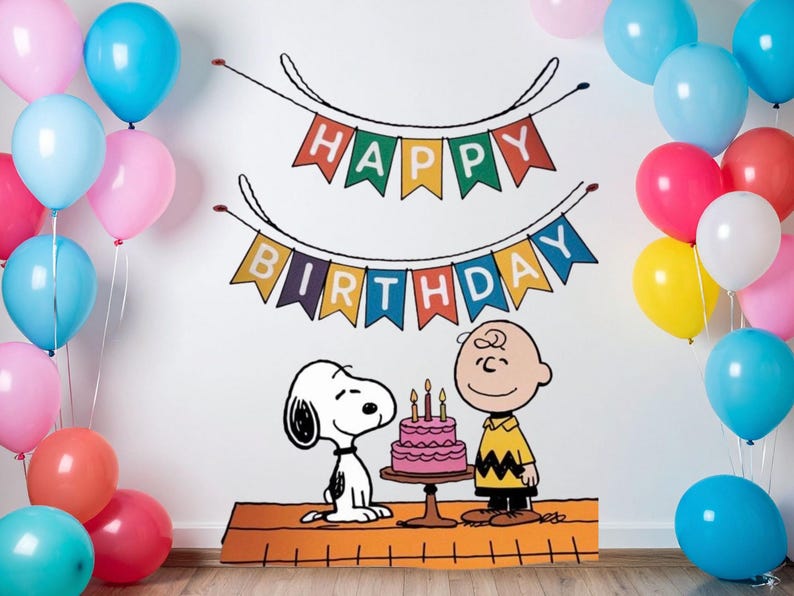 Snoopy Birthday PNG Clipart, Peanuts Cartoon (digital Download) - Etsy