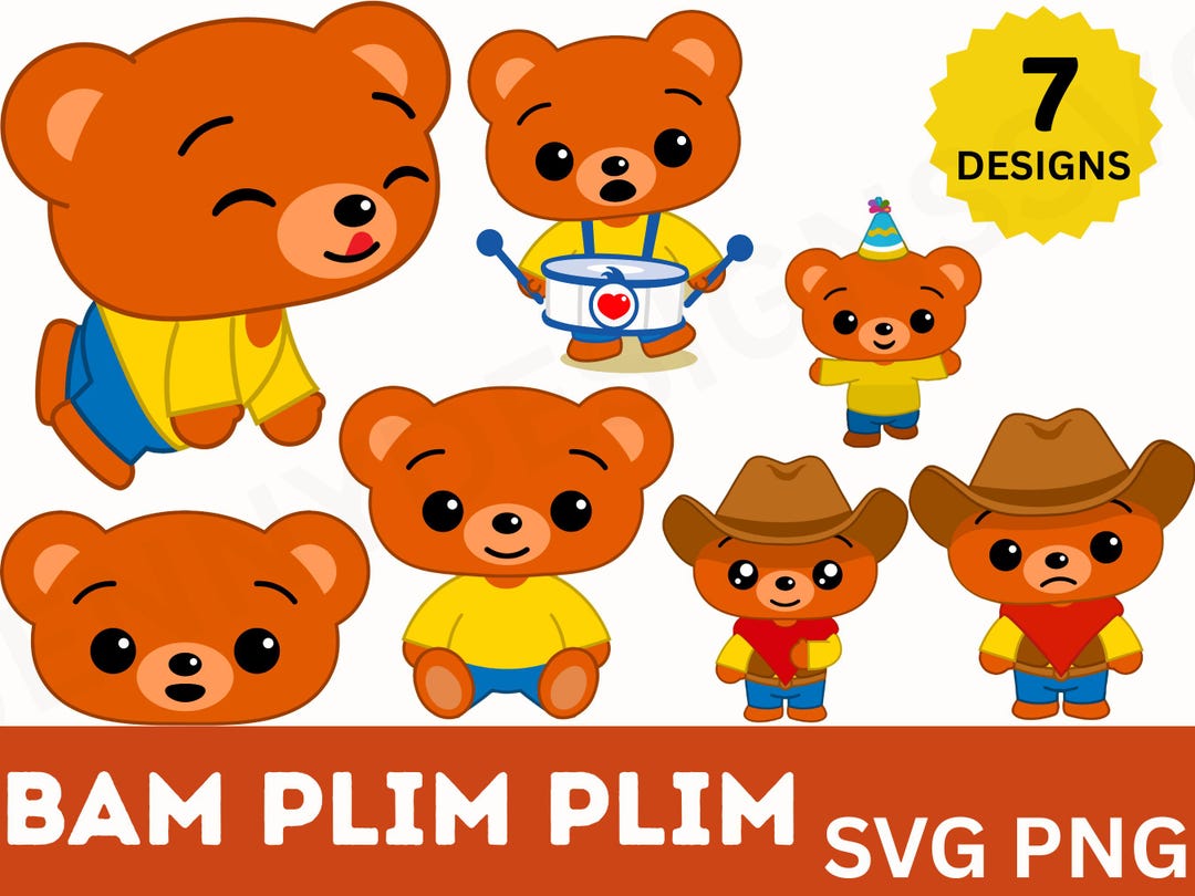 BAM PLIM Svg,plim Plim Svg,plim Plim Png,clown Clipart Bundle,plim Plim ...