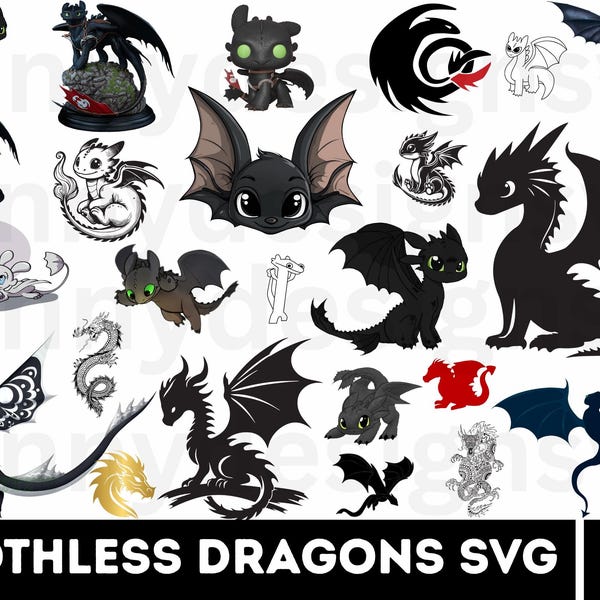 Toothless Svg - Etsy Canada