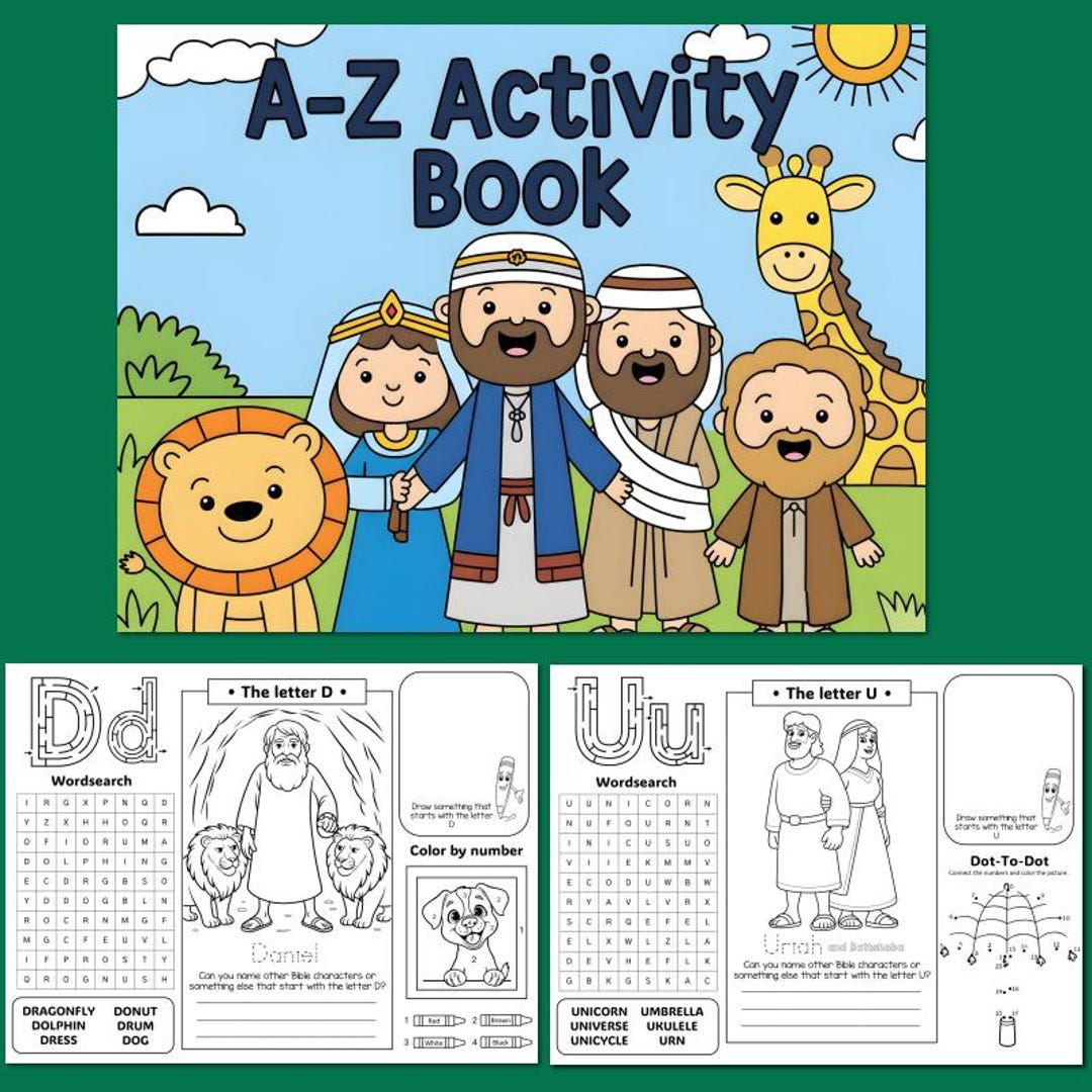 Kids A-Z Activity Book - Etsy