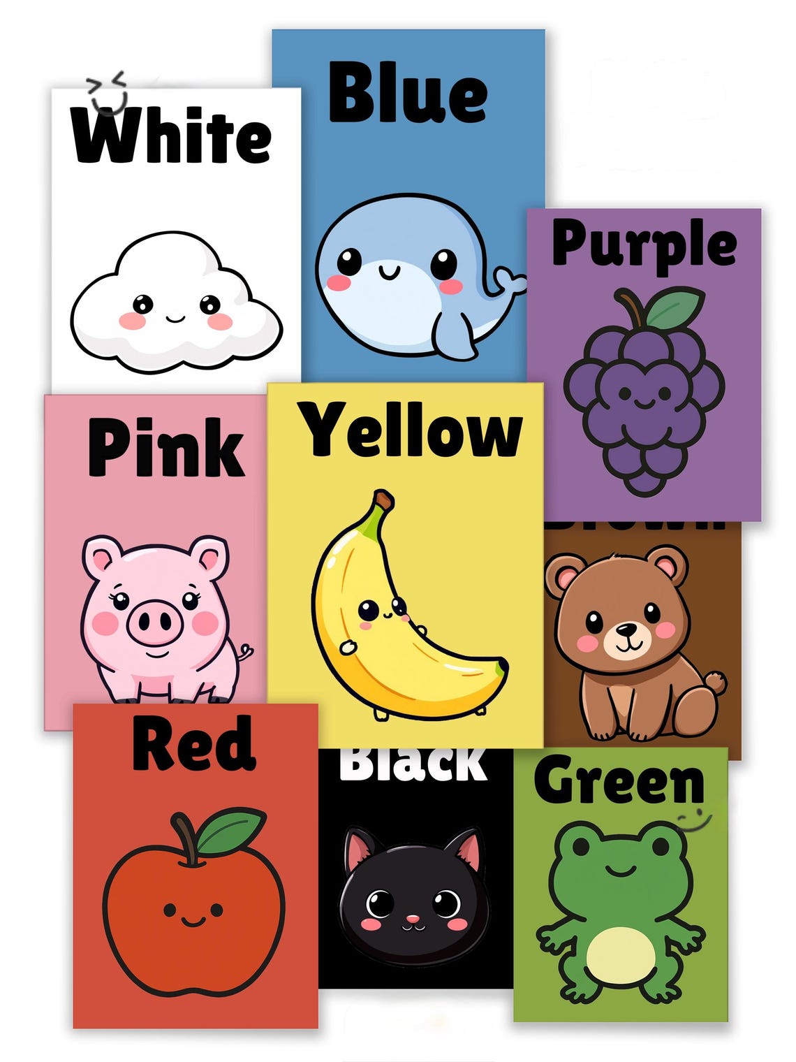 Printable Kids Color Flashcards | Montessori Learning | Preschool ...