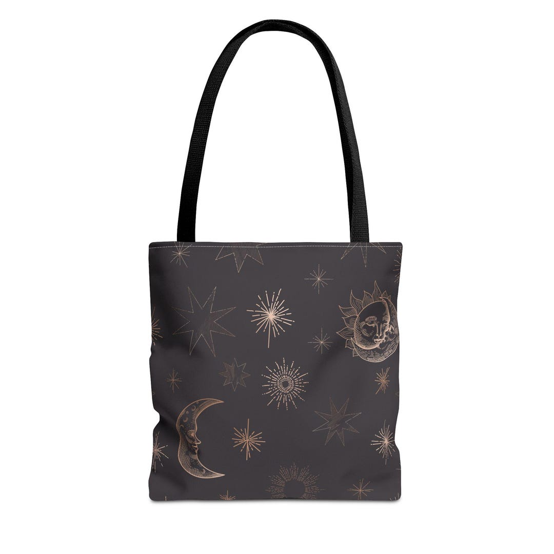 Celestial Tote Bag - Night Sky Stars and Moons, Astrology Gift, Eco ...