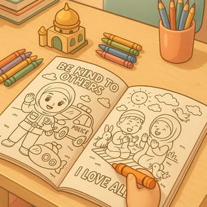 Muslim Kids Coloring Book Ages 3-8 | Islamic Children Activity Pages ...