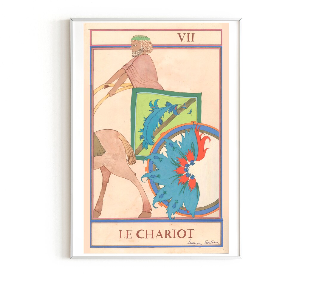 The Chariot-tarot Card/ Tarot Lover /oriental Painting-limited Art ...
