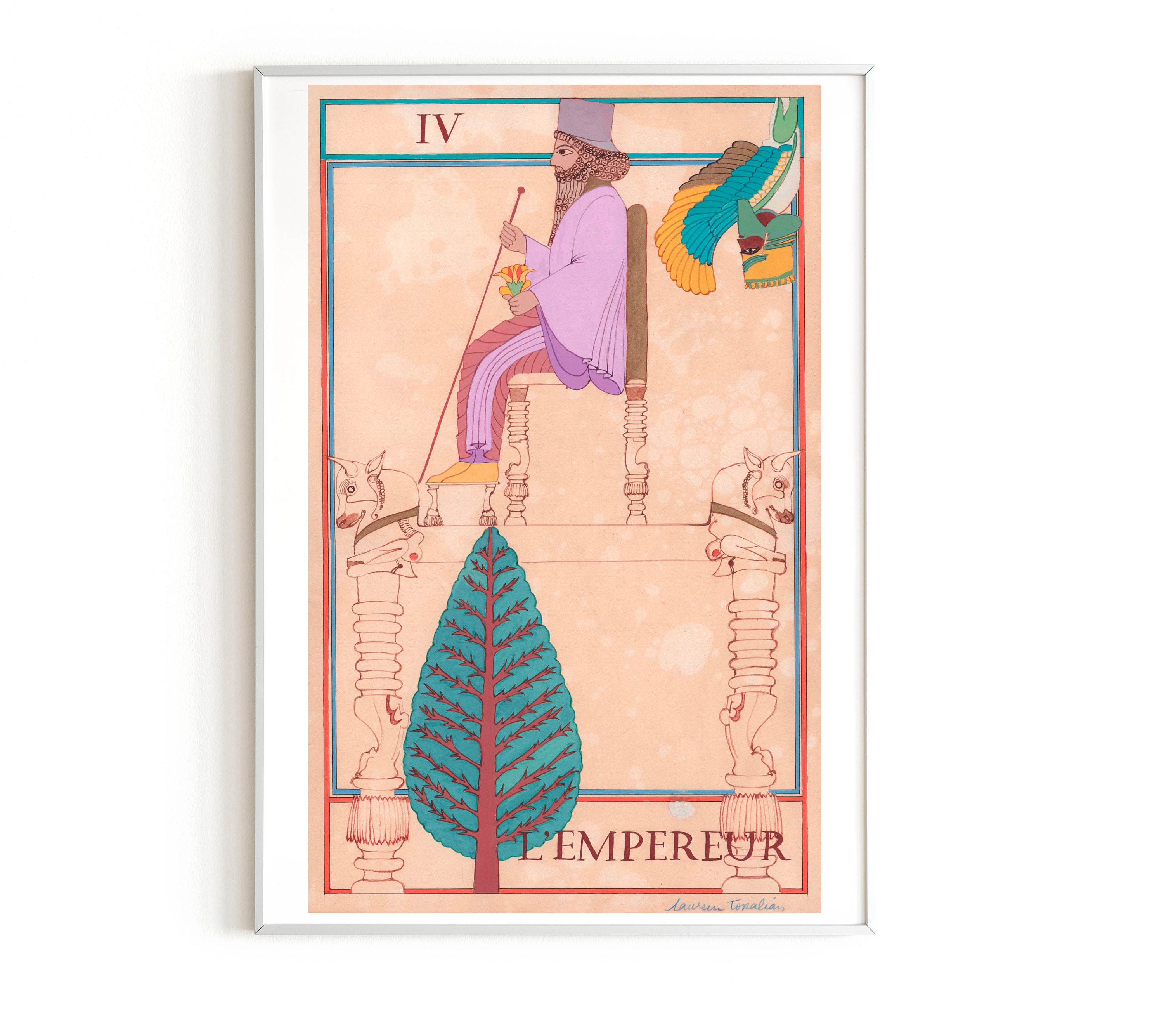 Tarot Card the Emperor/ Tarot Lover /oriental Painting-limited Art ...