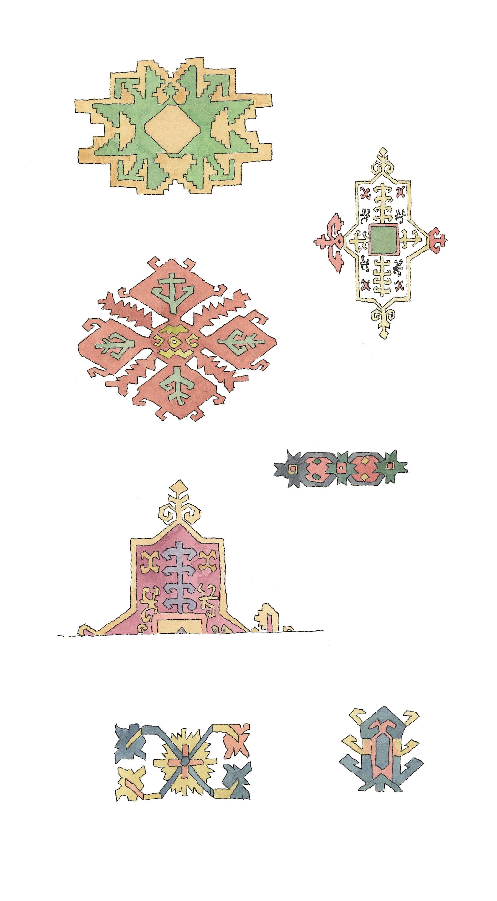 Armenian Painting-armenian Art-armenian Rug-caucasian Rug Patterns-rug ...
