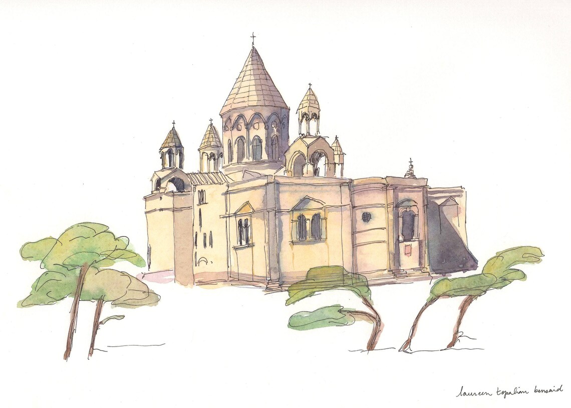 Armenian Painting-armenian Art Armenian Church-etchmiadzin Cathedral ...