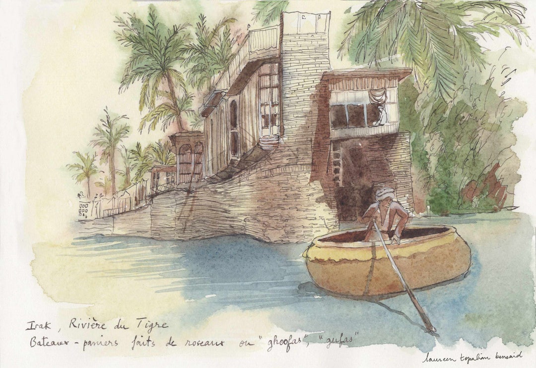 Peinture Irak-dessin Irak-peinture Bagdad-Aquarelle d'Irak - Etsy France