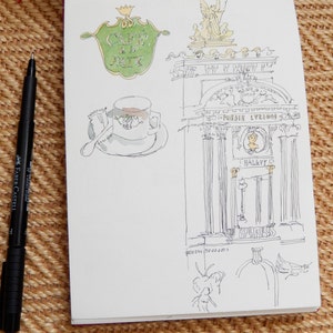 Paris Watercolor-paris Painting-paris Café De La Paix Watercolor-paris ...