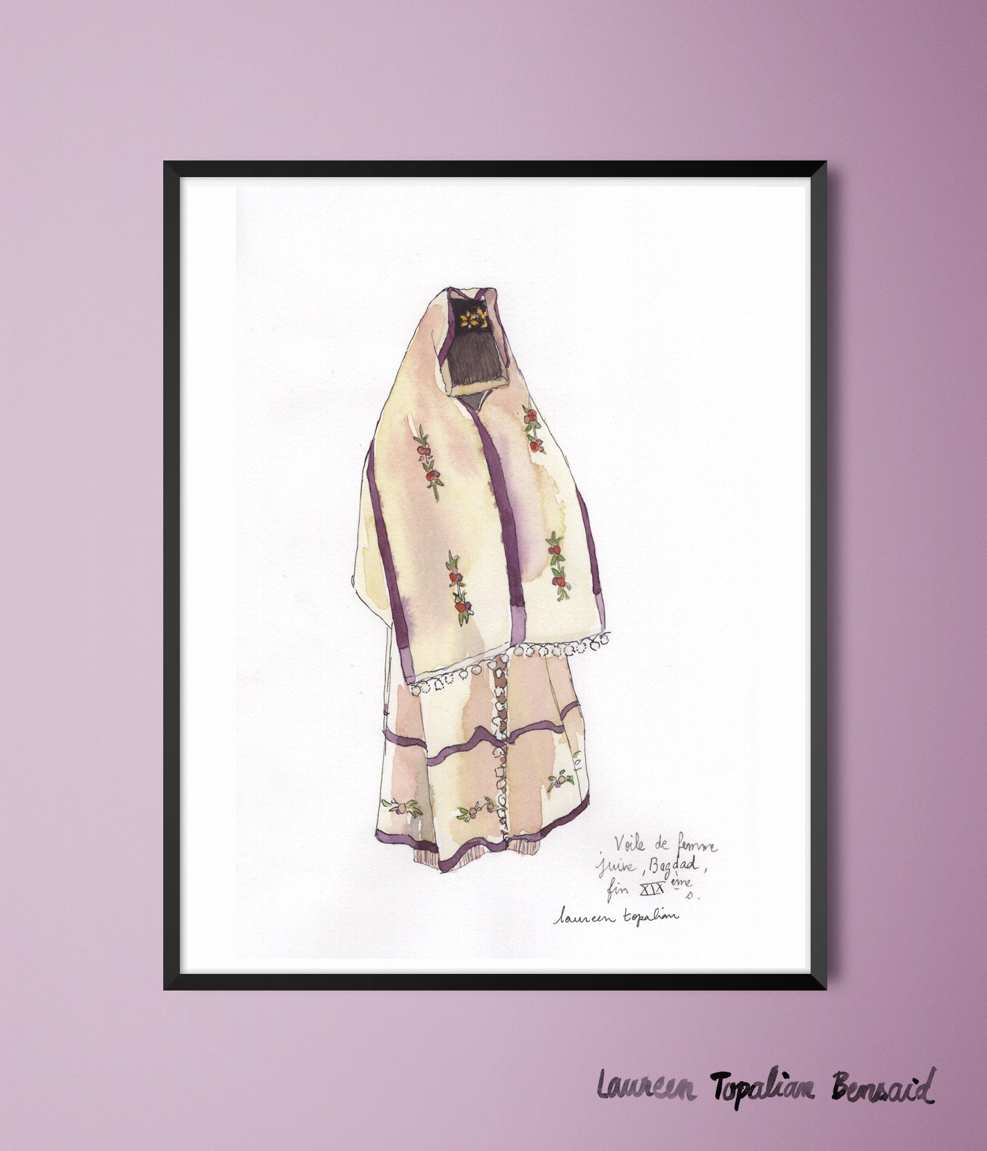 Traje judío-judío mujer judía-ropa judía Irak mujer judía velo-Judaica ...