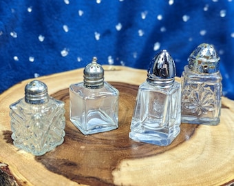 Tiny Glass Salt Cellars With Scoops - Spice Jar - Ritual Spell Tools ...