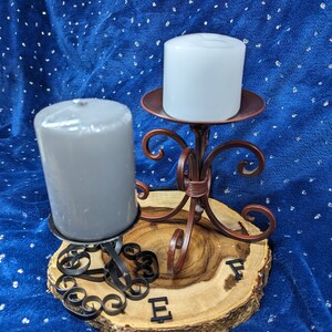 Metal Candle Plinths Stands - Three Styles - Vintage Ritual Altar Decor ...