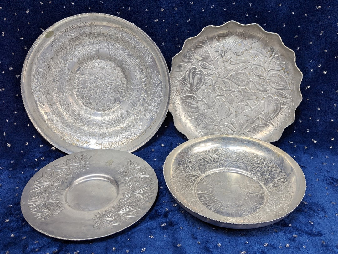 Etched Design Aluminum Altarware Dishes or Trays - Large - Witch Tools ...