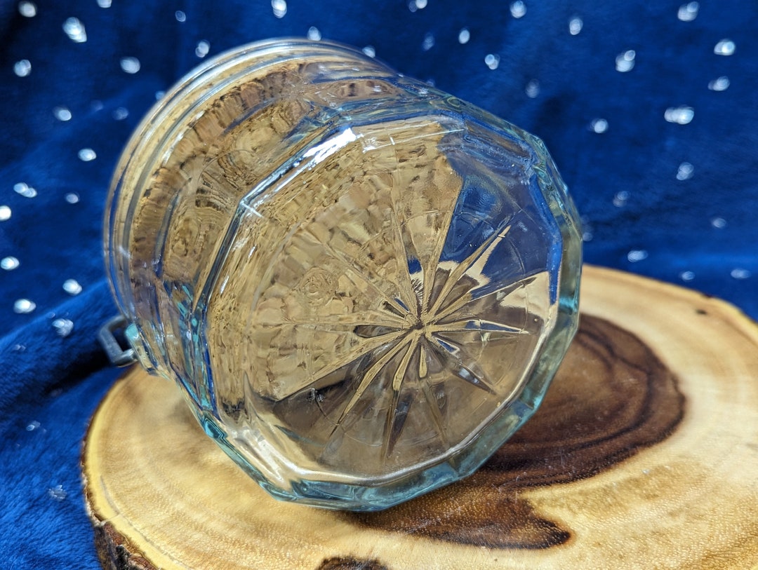 Vintage Glass Jars With Cork Lid - Reagent Container - Spell Jar ...