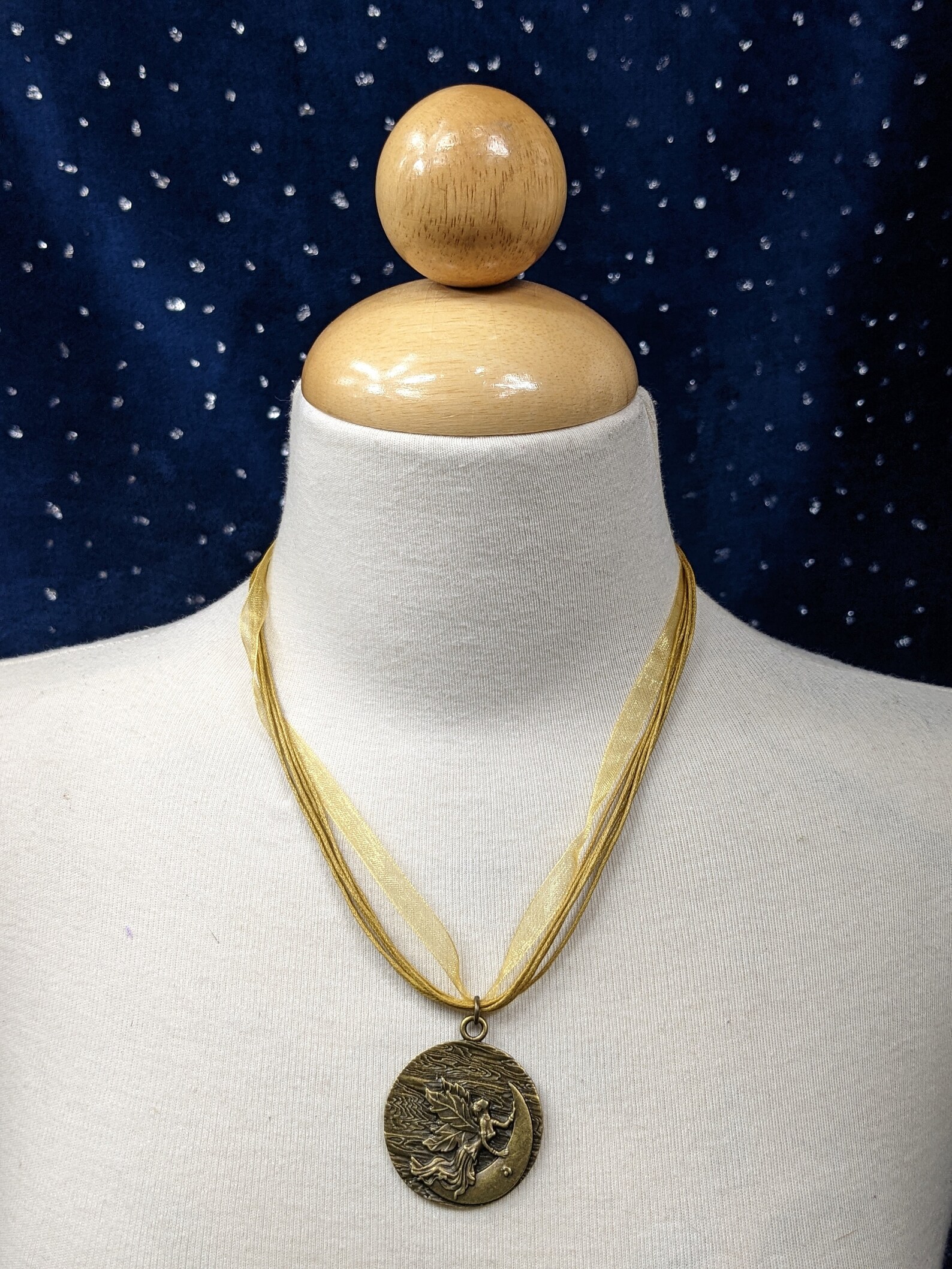 Bronze Fairy Medallion and Layered Cord Witchy Necklace - Etsy