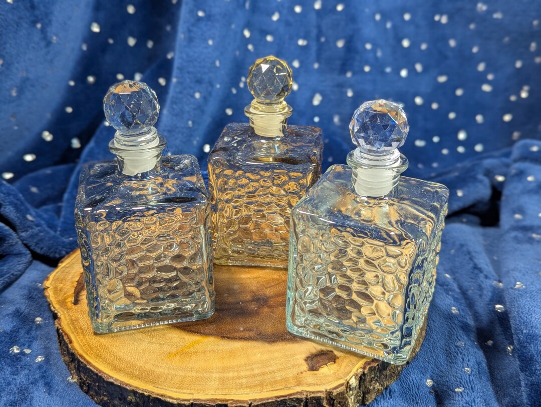 Square Glass Potion Bottle With Stopper: Witch Altar Decor - Etsy