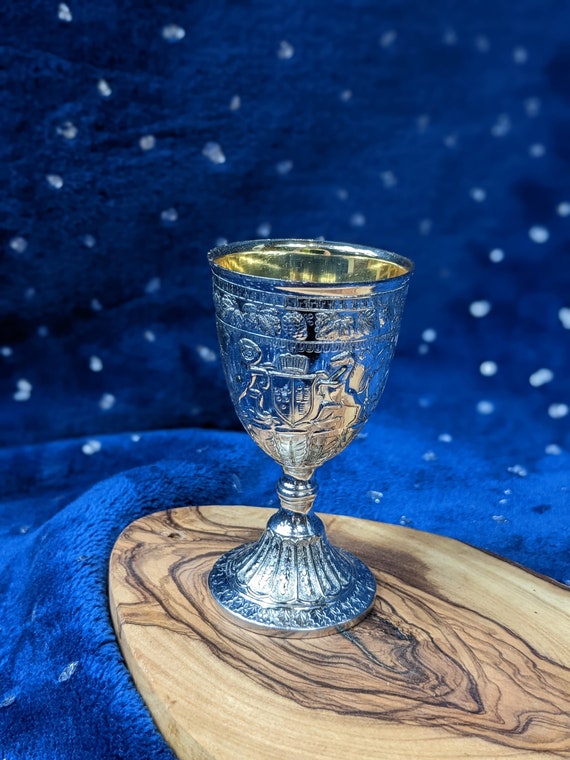Vintage Silver Goblet With Ornate Detail Stem Ware - Etsy