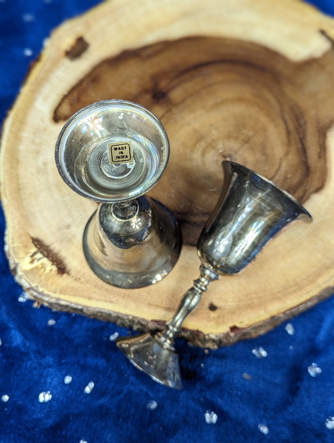 Small Silver Goblets or Chalice Mini Stem Ware Decorative Cup Altar ...