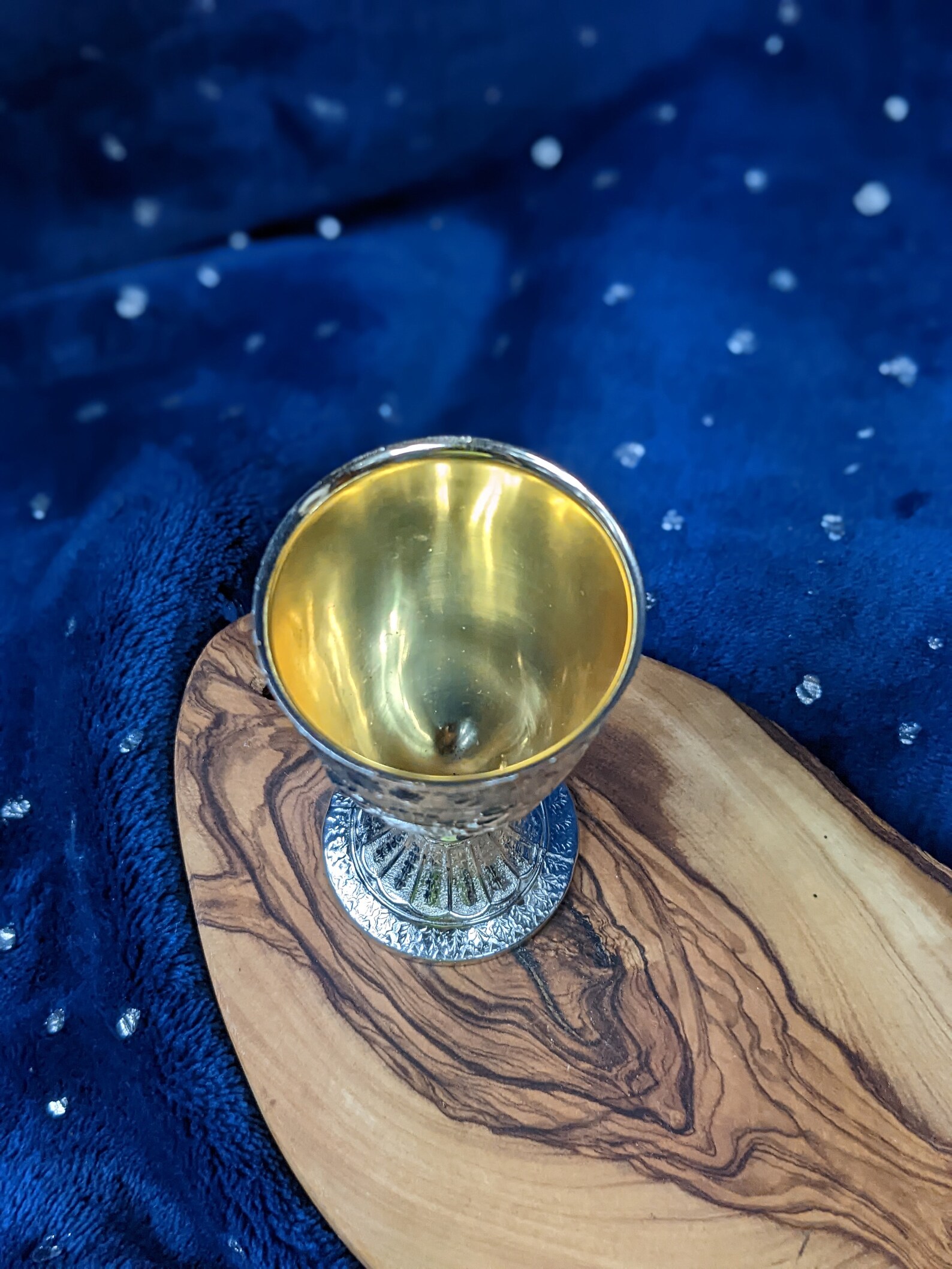 Vintage Silver Goblet With Ornate Detail Stem Ware - Etsy