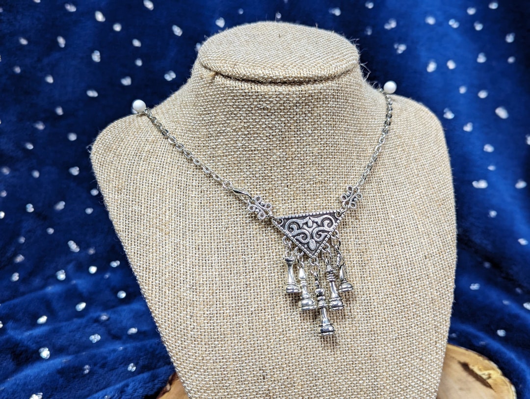 Chess Pieces Pendant - Strategy Symbolism - Witchy Necklace Choker ...