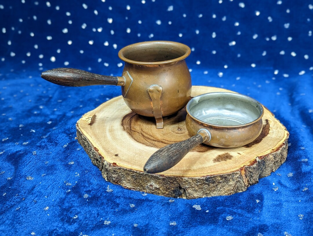 Vintage Copper Cauldron & Saucepan Set: Witchcraft Spellwork Tools - Etsy