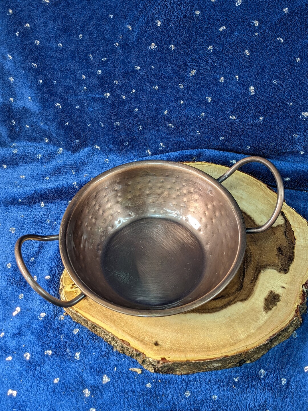 Vintage Hammered Copper Color Altar Offering Plate or Tray - Witch ...