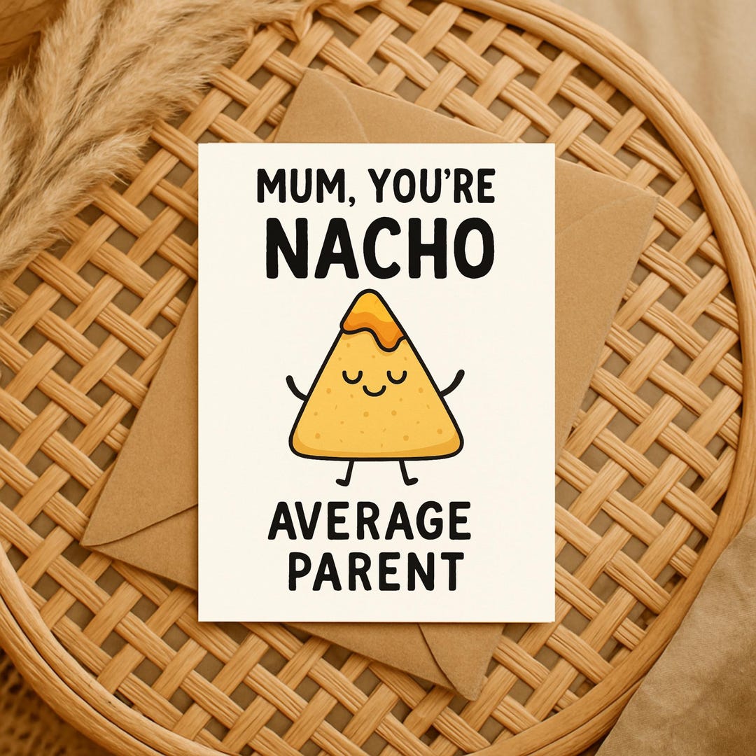 Birthday Card for Mum Pun Theme - Funny Food Greeting Card - Cute Gift ...