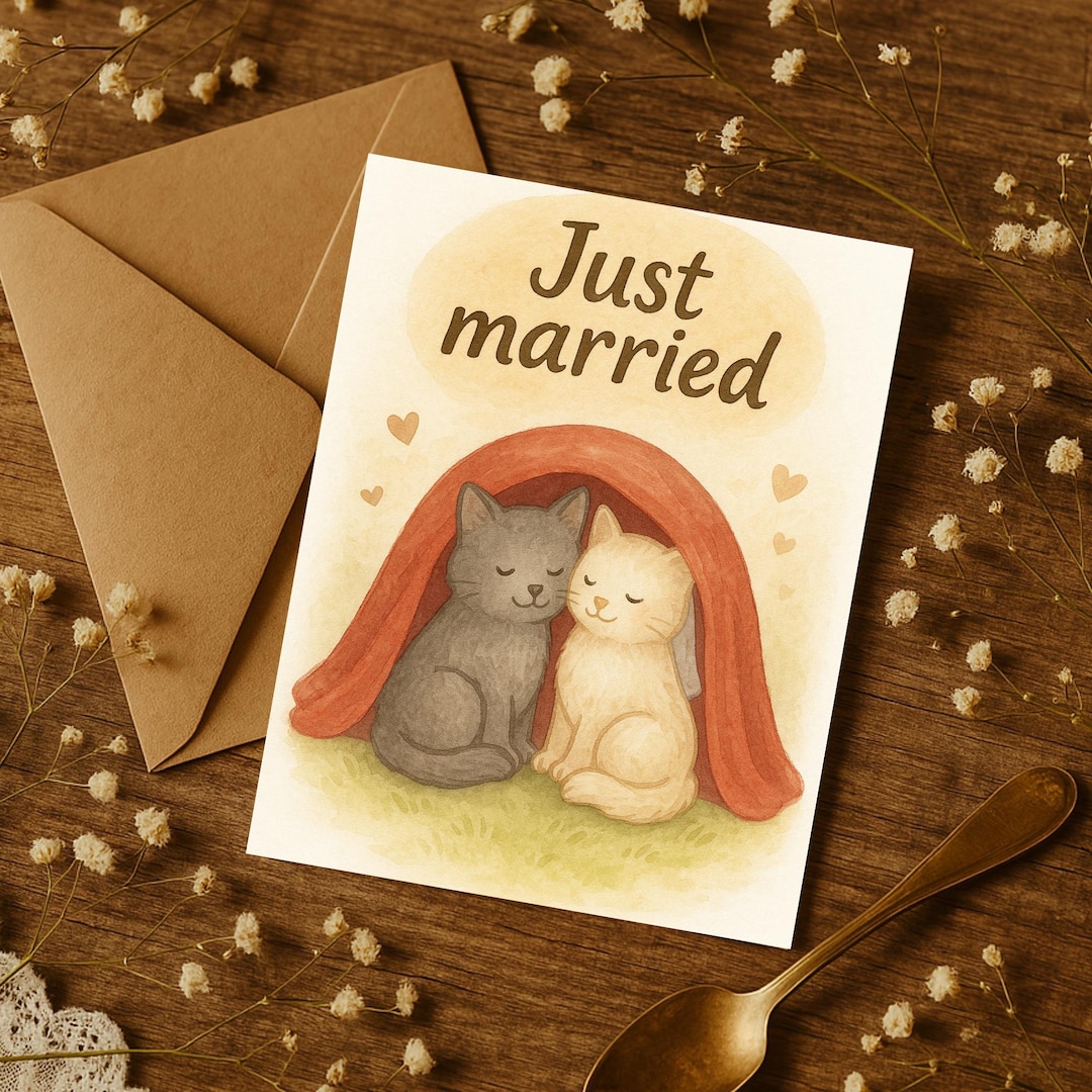 Wedding Congratulations Card, Wedding Day Cheers, Just Married Card ...