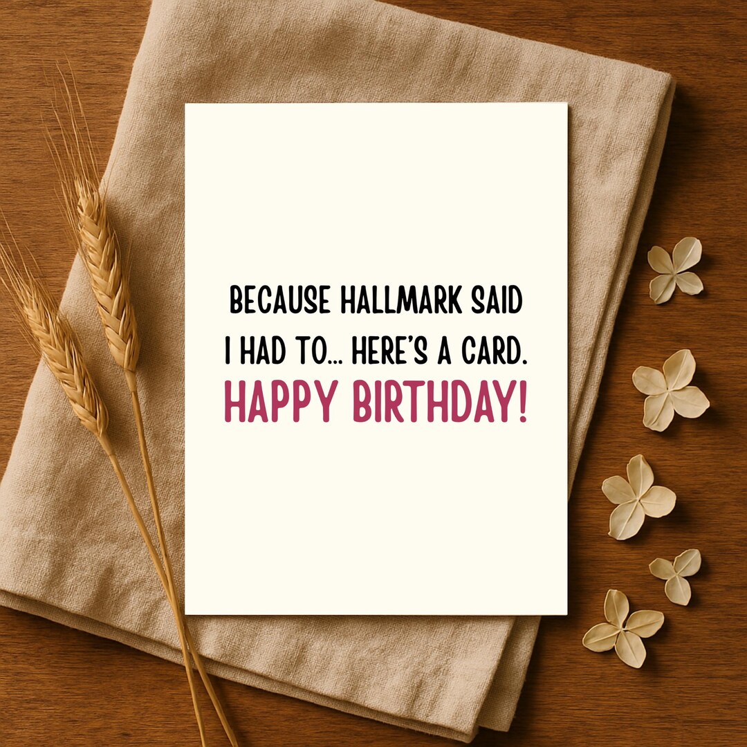 Cheeky Hallmark-inspired Funny Card, Funny Birthday Card for Friend or ...