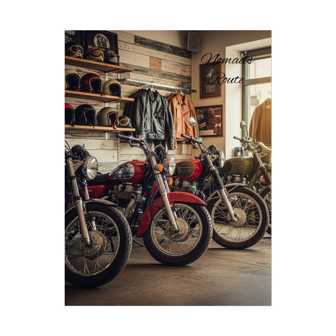 Vintage Motorcycle Wall Art Poster, Retro Decor for Bikers, Gift for ...