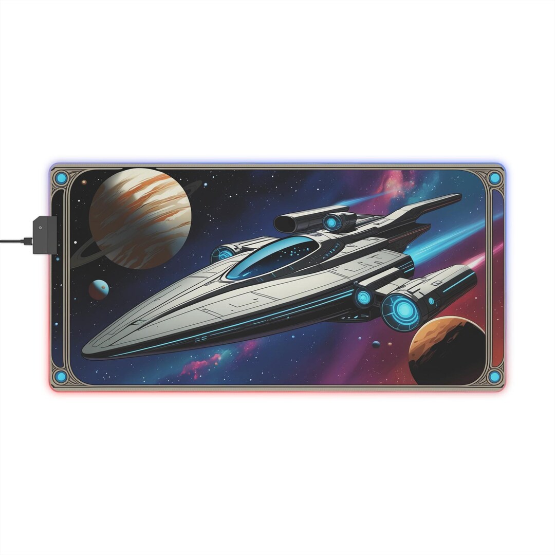 Cosmic RGB LED Gaming Mouse Pad: Space-themed Desk Decor - Etsy