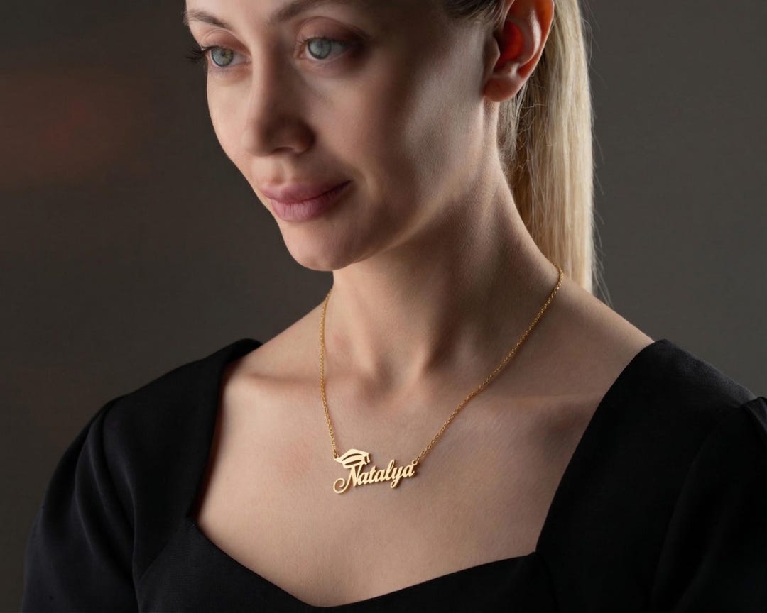 Personalized Sterling Silver Grad Cap Necklace, Custom Bachelor Cap ...