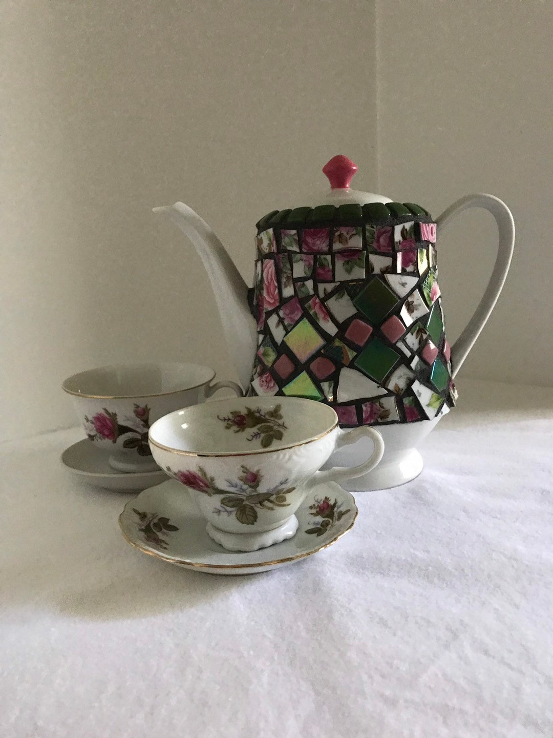 Mosaic Rose Kettle - Etsy