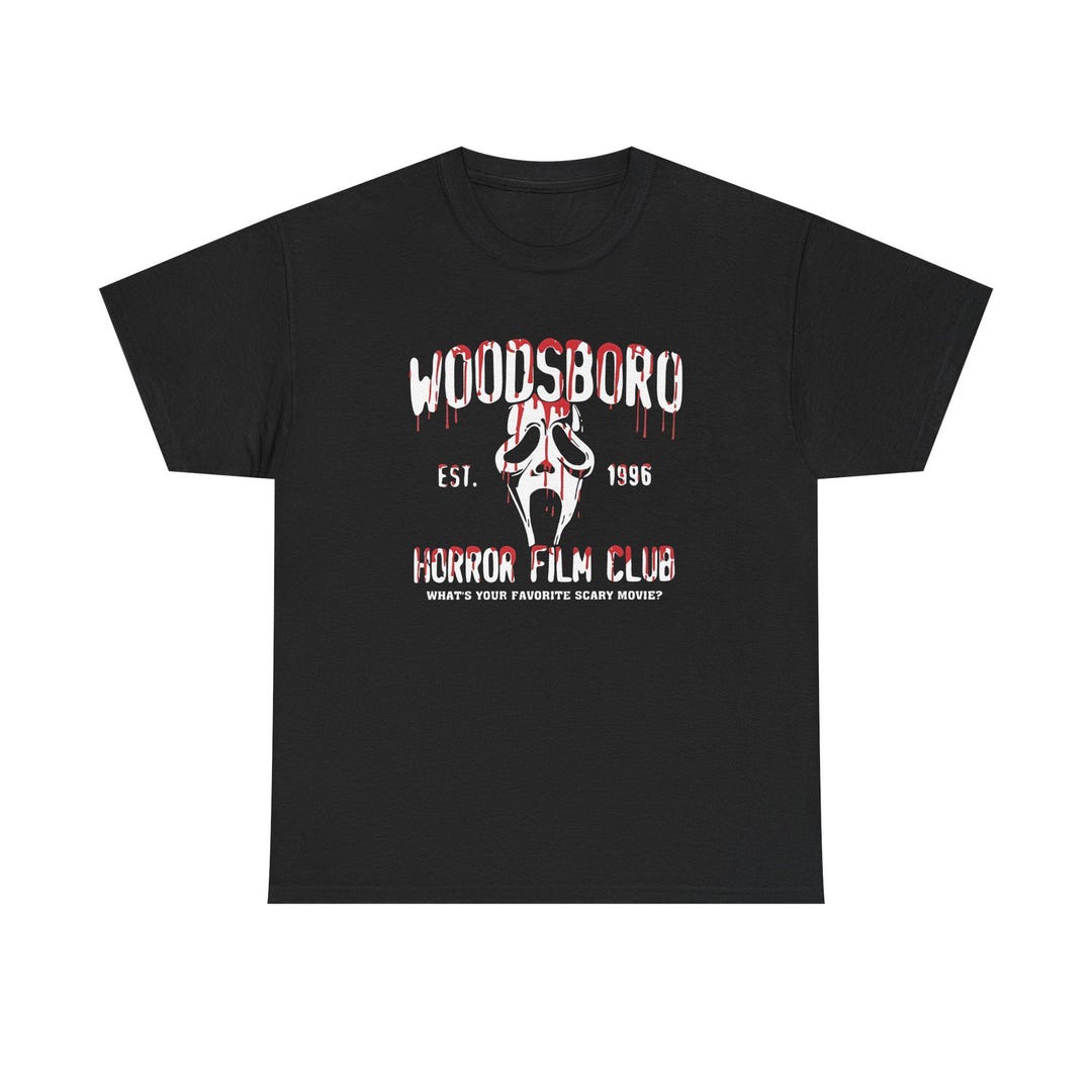 Scream Woodsboro Horror Film Club Tee | Scream Movie Poster T-shirt - Etsy
