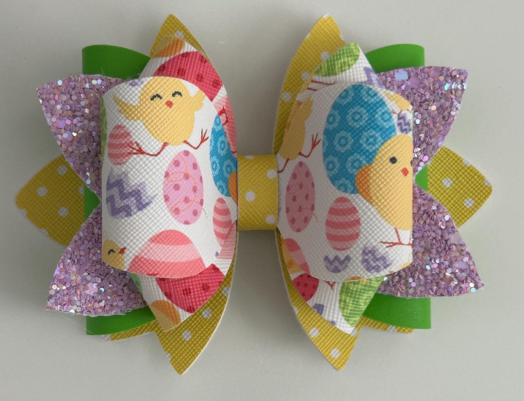 Jumbo Stanley Easter Eggs and Chicks Straw Topper Bow - Etsy
